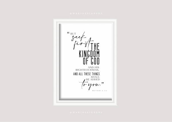 ‘Matt. 6:33’ Wall Frame – WaKi Designs